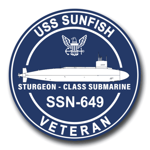 USS Sunfish SSN-649 Silhouette Veteran Decal - US Navy Submarine ...