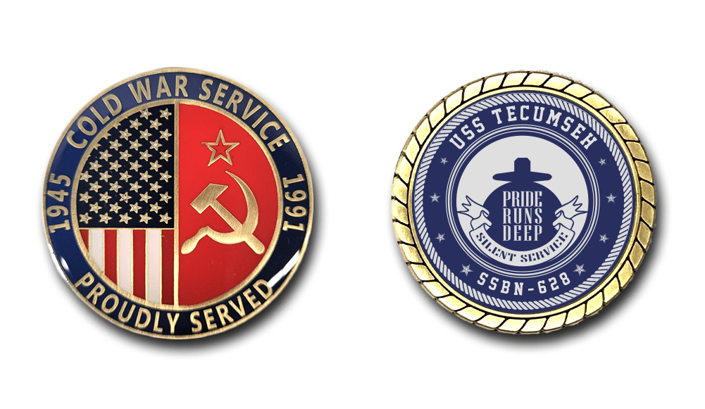 USS Tecumseh SSBN-628 Cold War Service Challenge Coin - US Navy Cold ...