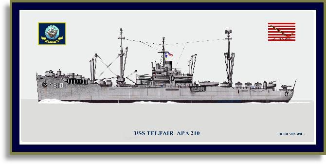 USS Telfair APA-210 Print - Other Ships S-T - PriorService.com
