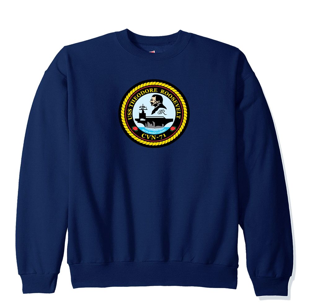 USS Theodore Roosevelt CVN-71 Crest Sweatshirt - US Navy Aircraft ...