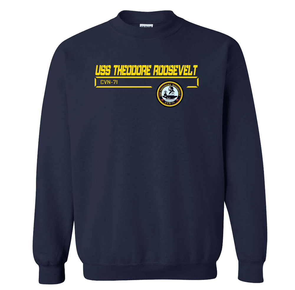USS Theodore Roosevelt CVN-71 Crest Sweatshirt - New US Navy Aircraft ...