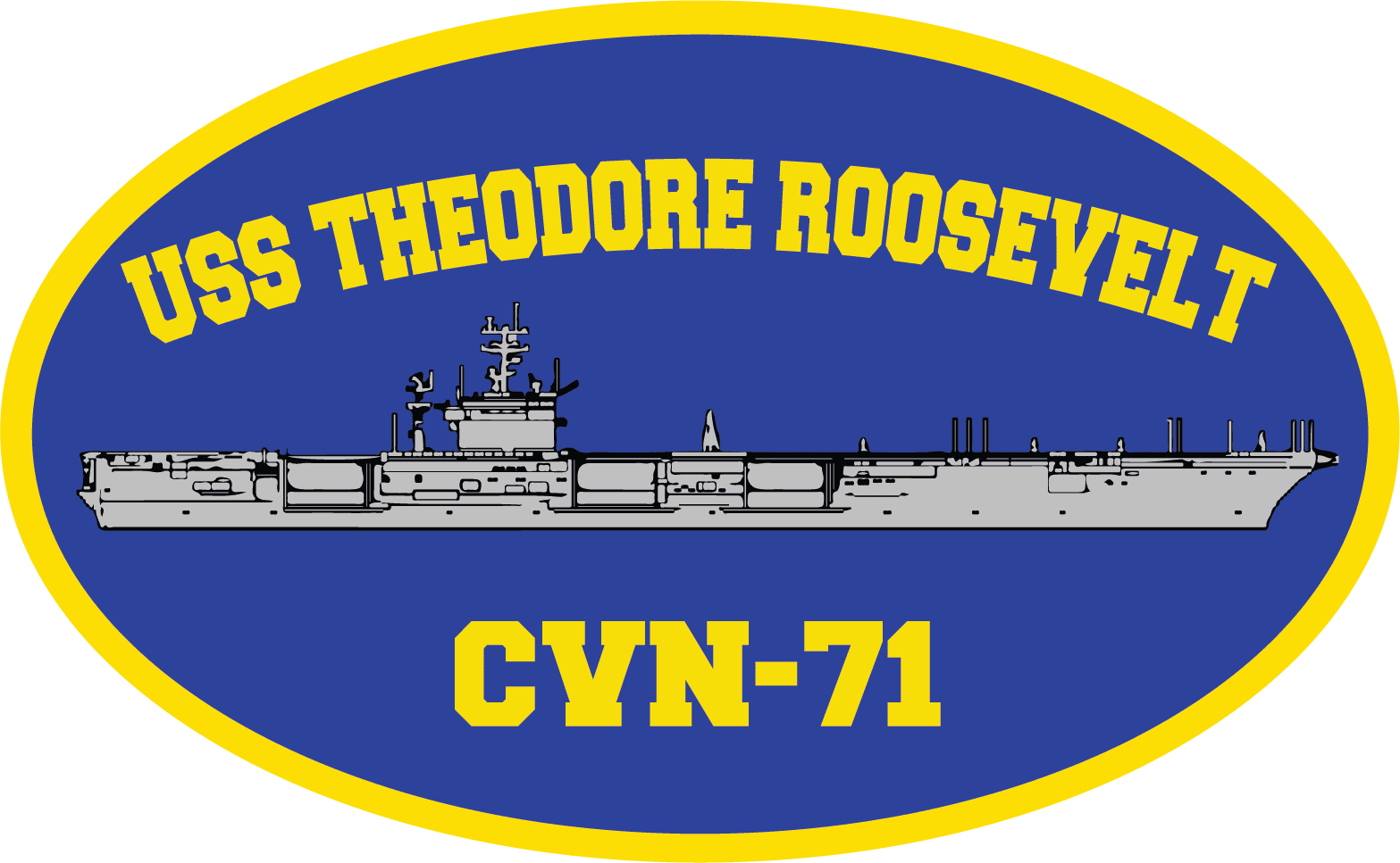 USS Theodore Roosevelt CVN-71 Decal - US Navy Aircraft Carrier Decals ...