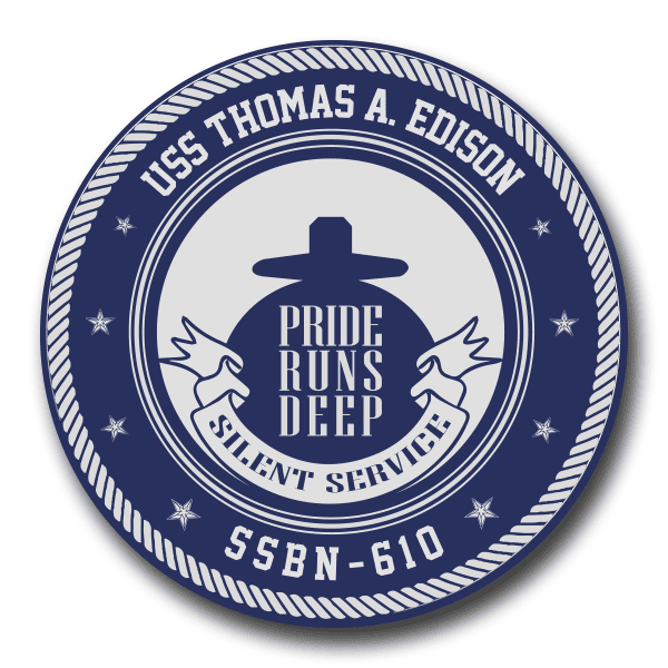 USS Thomas A Edison SSBN-610 Decal - US Navy Submarine Decals ...
