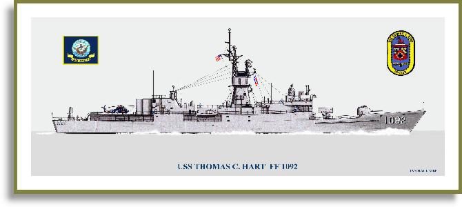USS Thomas C Hart FF-1092 Print - Frigates S-Z - PriorService.com