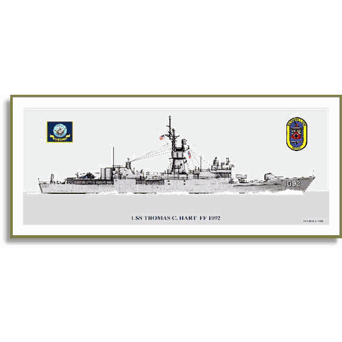 USS Thomas C Hart FF-1092 Print - Frigates S-Z - PriorService.com