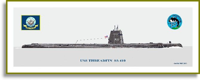 USS Threadfin SS-410 1972 Print - Submarines S-Z - PriorService.com