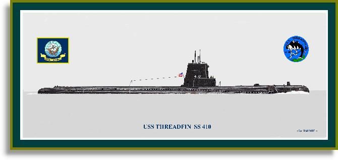 USS Threadfin SS-410 in 1950's Print - Submarines S-Z - PriorService.com