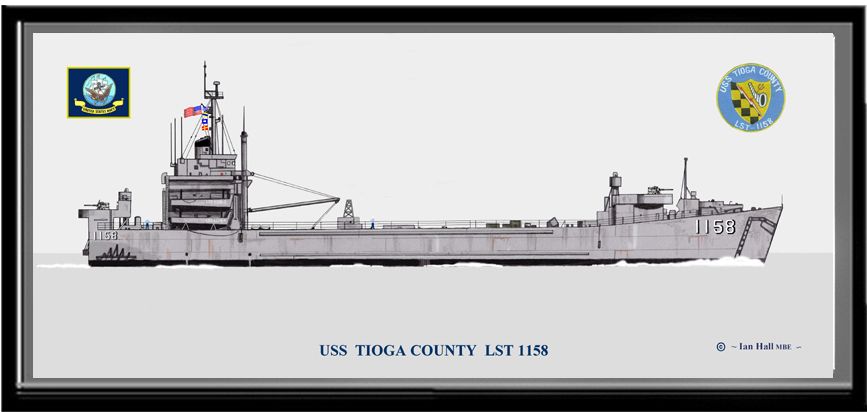 USS Tioga County LST 1158 Print - Amphibious Prints - PriorService.com