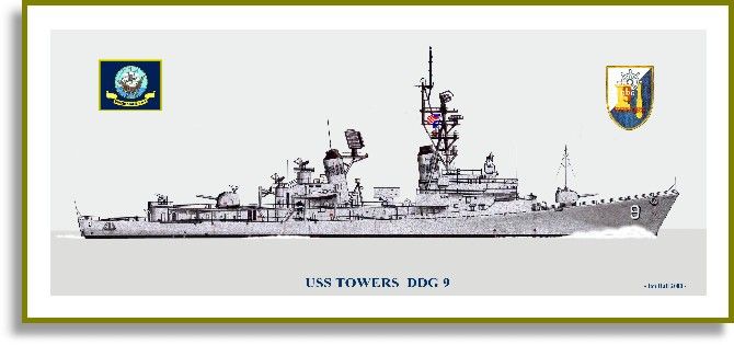 USS Towers DDG-9 Print - Destroyers S-T - PriorService.com