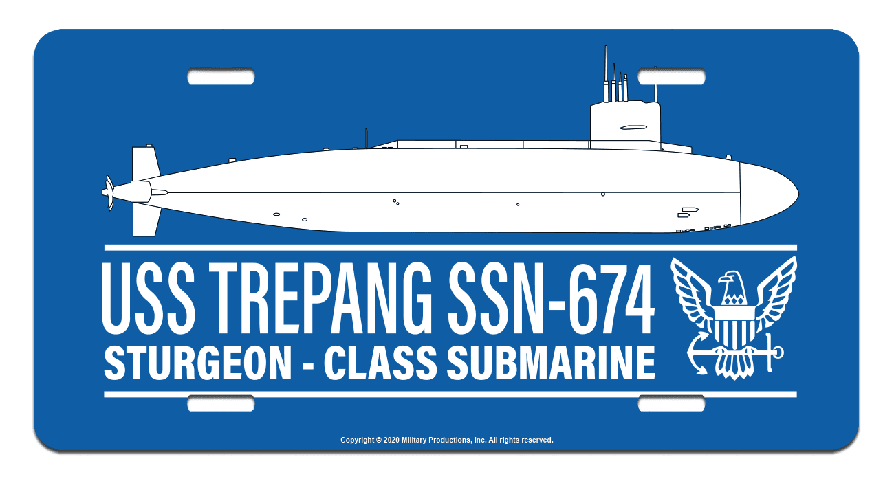 USS Trepang SSN-674 License Plate - US Navy Submarine License Plates ...