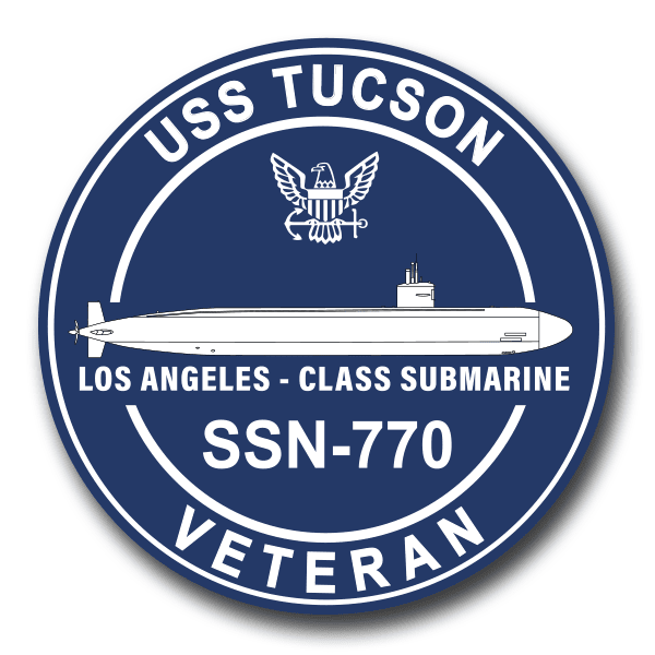 USS Tucson SSN-770 Silhouette Veteran Decal - US Navy Submarine Veteran ...