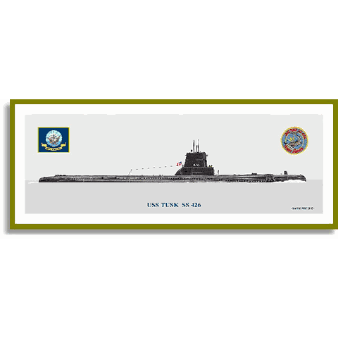 USS Tusk SS-426 Print - Submarines S-Z - PriorService.com
