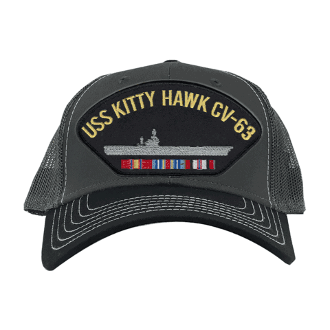 USS USS Kitty Hawk CV-63 Afghanistan Gray Mesh Cap Cap - US Navy ...