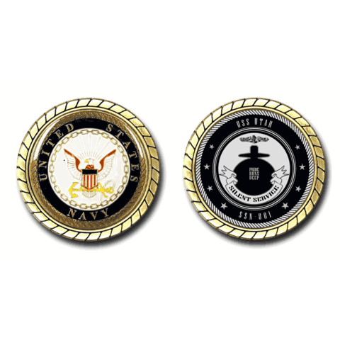USS Utah SSN-801 Challenge Coin - US Navy Submarine Challenge Coins ...