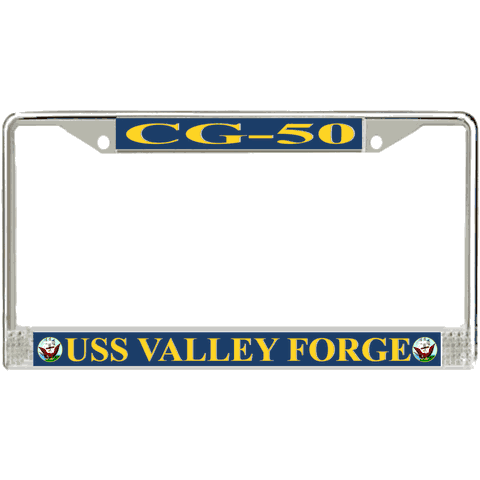 USS Valley Forge CG-50 License Plate Frame - U.S. Navy Guided Missile ...