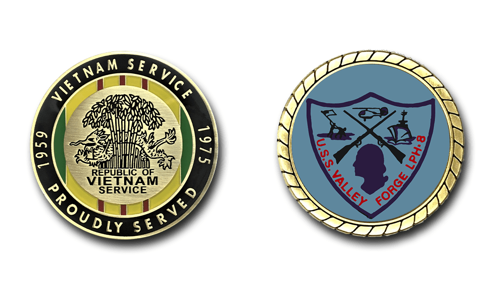 USS Valley Forge LPH-8 Vietnam Service Challenge Coin - US Navy ...