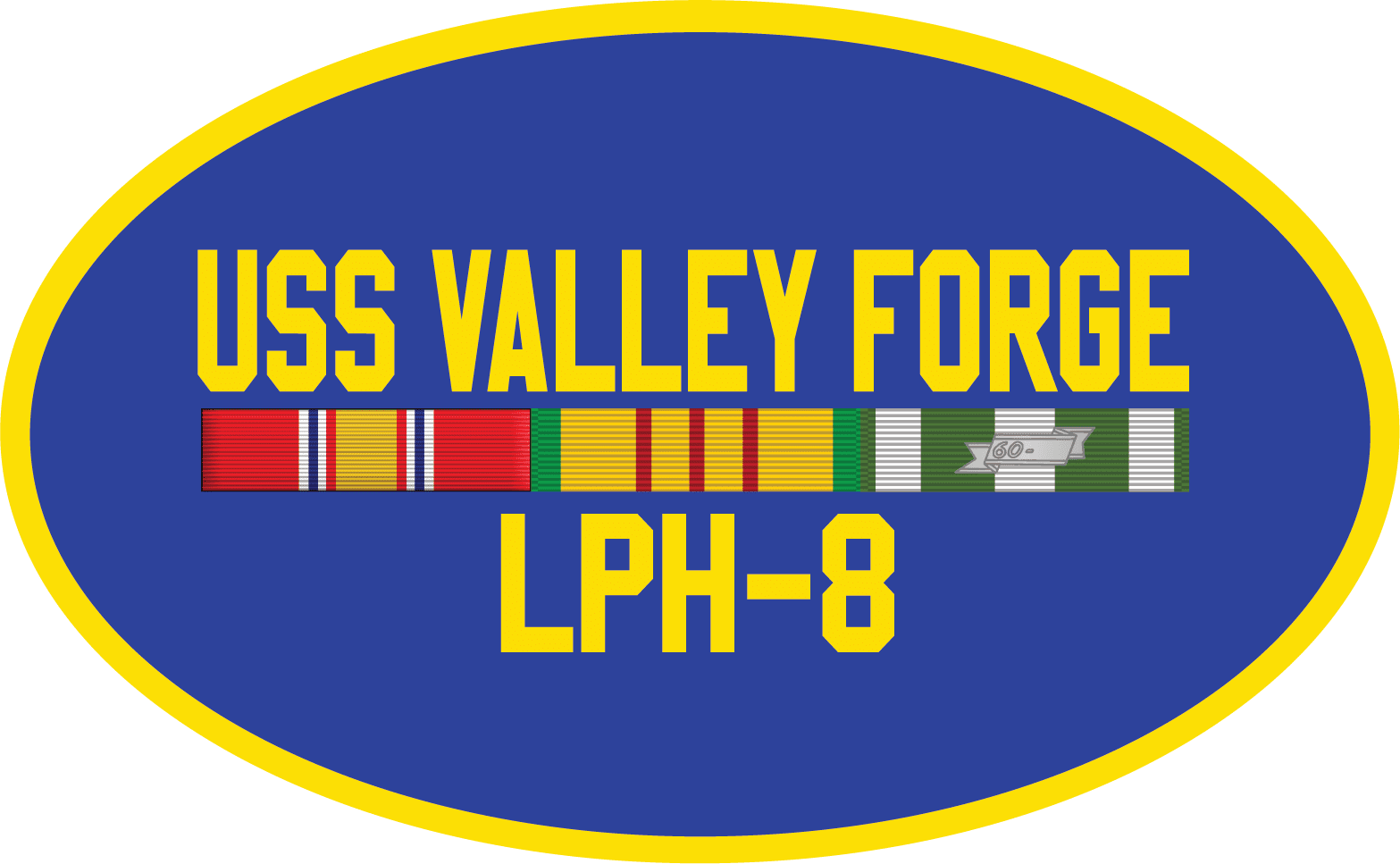 USS Valley Forge LPH-8 With Vietnam Service Decal - US Navy Ship ...