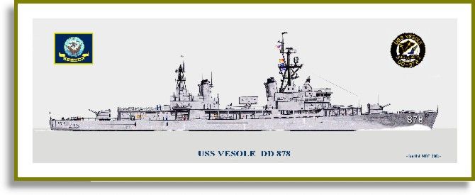USS Vesole DD-878 Print - Destroyers V-Z - PriorService.com