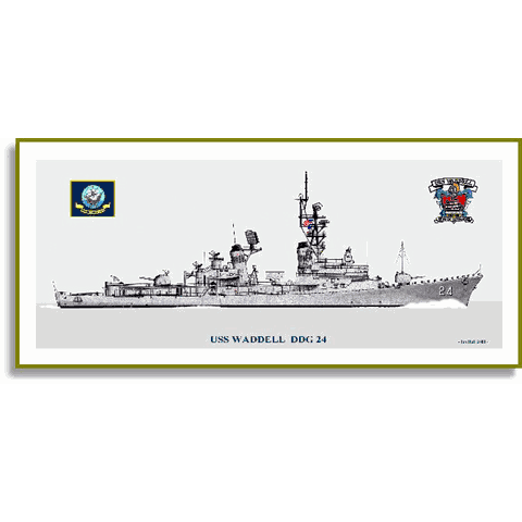 USS Waddell DDG-24 Print - Destroyers V-Z - PriorService.com