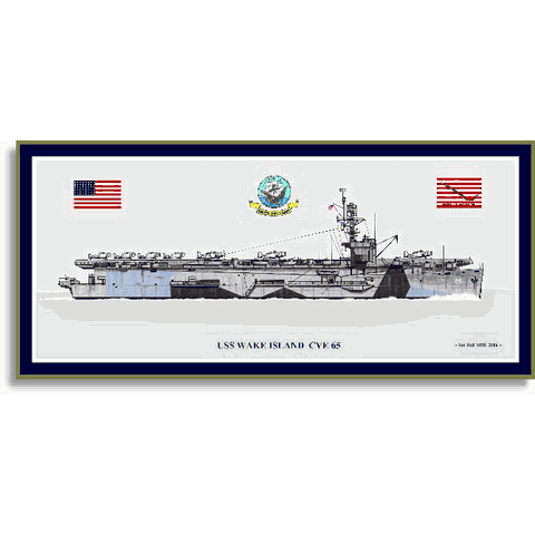 USS Wake Island CVE-65 Print - Aircraft Carriers S-Z - PriorService.com