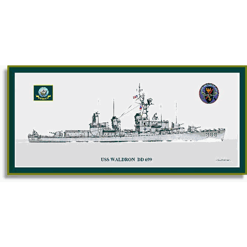 USS Waldron DD-699 1960's (FRAM) Print - Destroyers V-Z - PriorService.com