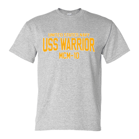 USS Warrior MCM-10 T-Shirt - Active Service US Navy Ship T-Shirts ...