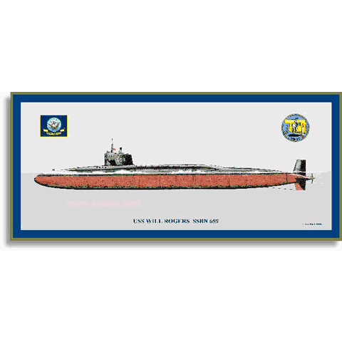 USS Will Rogers SSBN-659 Print - Submarines S-Z - PriorService.com