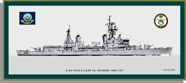 USS William M. Wood DD-715 Print - Destroyers V-Z - PriorService.com