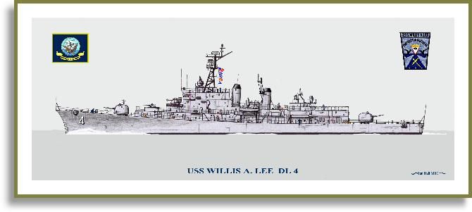 USS Willis A. Lee DL-4 Print - Destroyers V-Z - PriorService.com