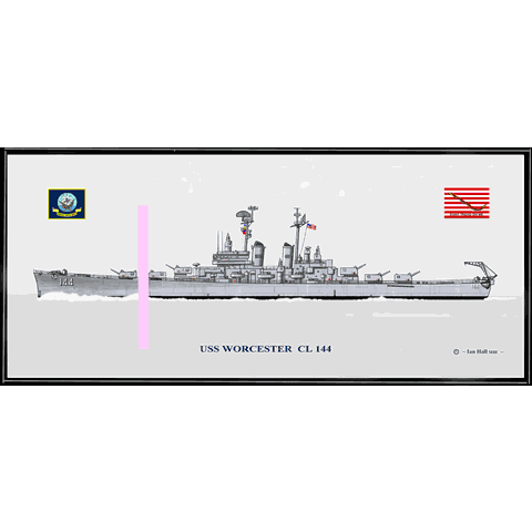 USS Worcester CL-144 Print - Cruiser Prints - PriorService.com