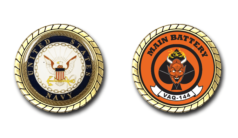 VAQ-144 Main Battery Us Navy Squadron Challenge Coin - US Navy Squadron ...