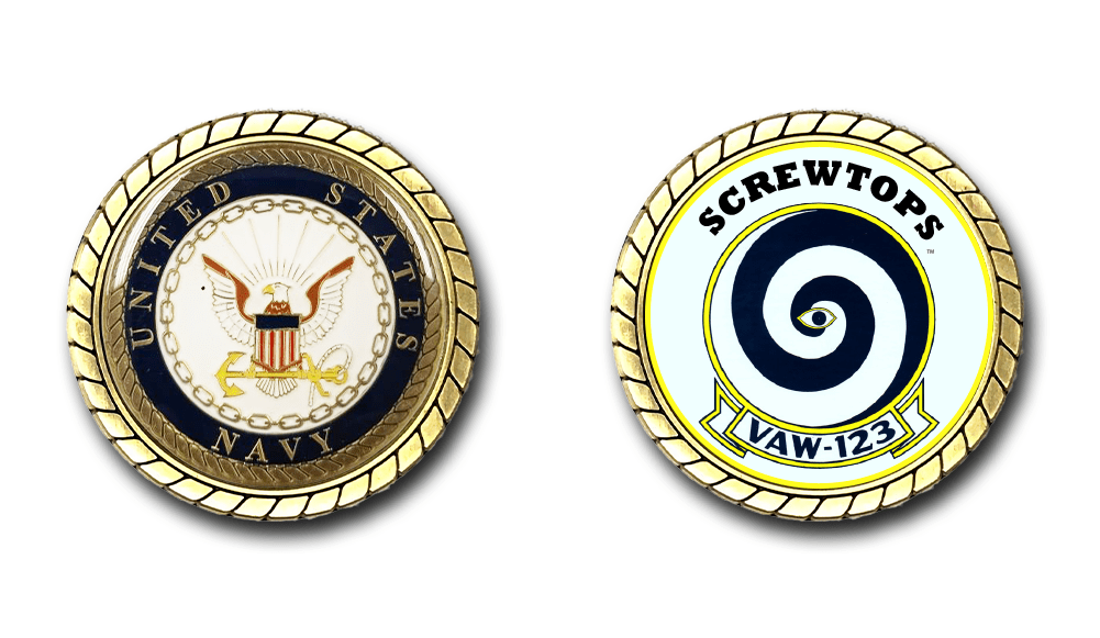 VAW-123 Screwtops Us Navy Squadron Challenge Coin - US Navy Squadron Challenge Coins ...