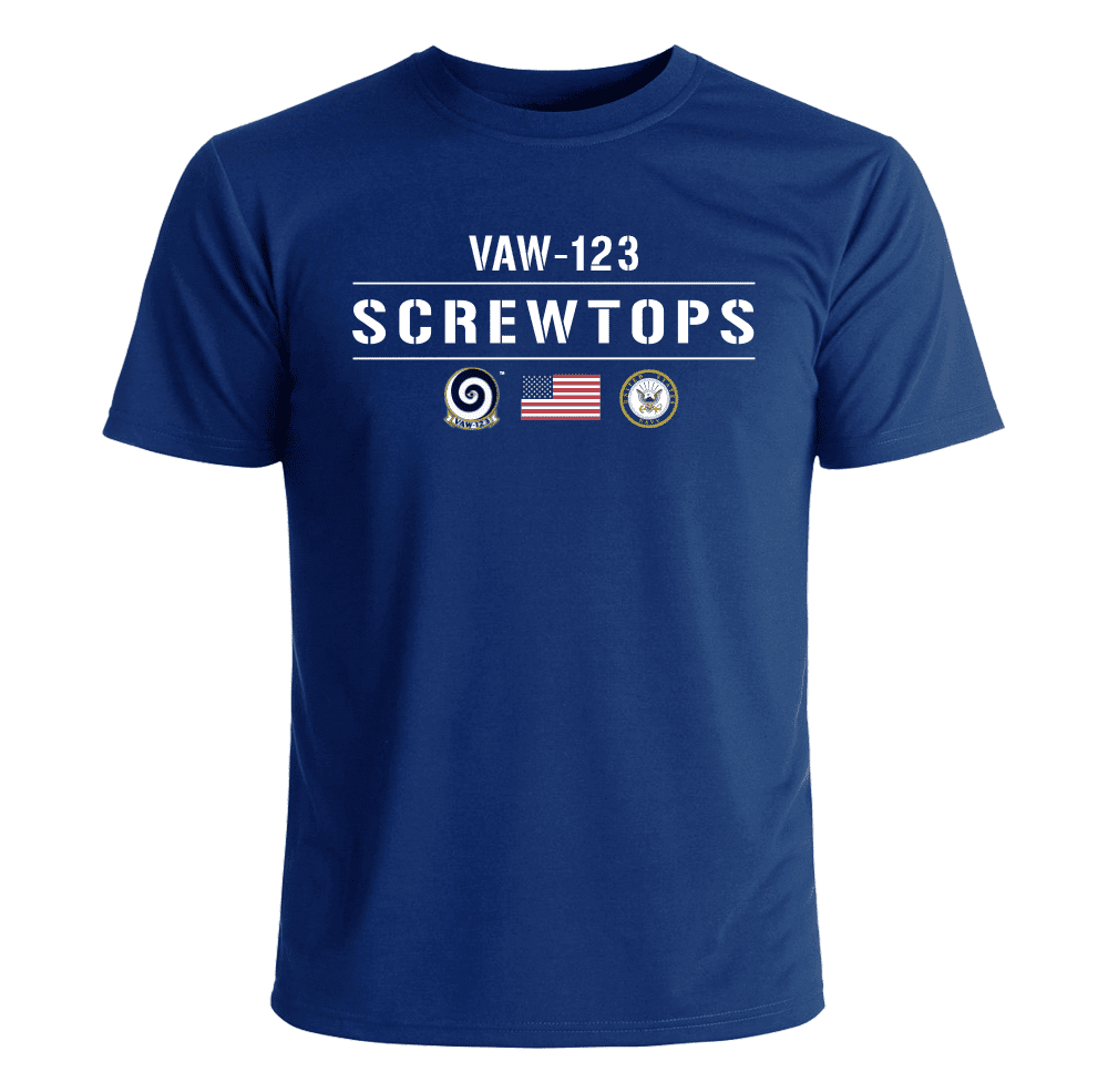 VAW-123 Screwtops US Navy Squadron T-Shirt - US Navy Squadron T-Shirts ...