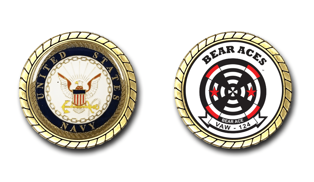VAW-124 Bear Aces Us Navy Squadron Challenge Coin - US Navy Squadron ...