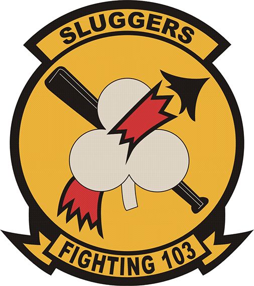 VF-103 Fighting 103 Sluggers Patch Decal - US Navy Squadron Decals ...