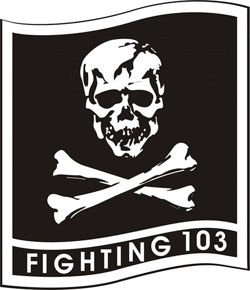 VF-103 Jolly Rogers Patch Decal - US Navy Squadron Decals ...