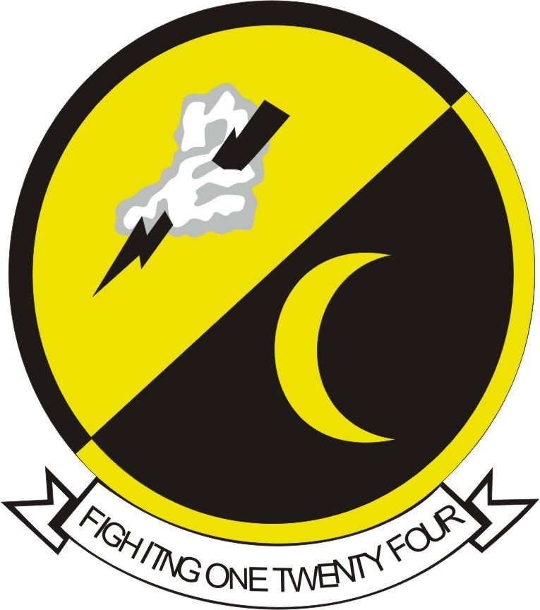 VF-124 Fighting One Twenty Four Patch Decal - US Navy Squadron Decals ...