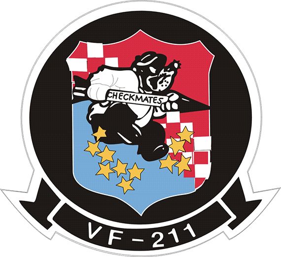 VF-211 Fighting Checkmates Patch Decal - US Navy Squadron Decals ...