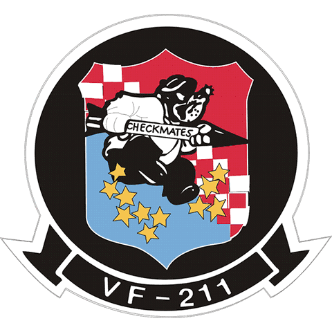 VF-211 Fighting Checkmates Patch Decal - US Navy Squadron Decals ...