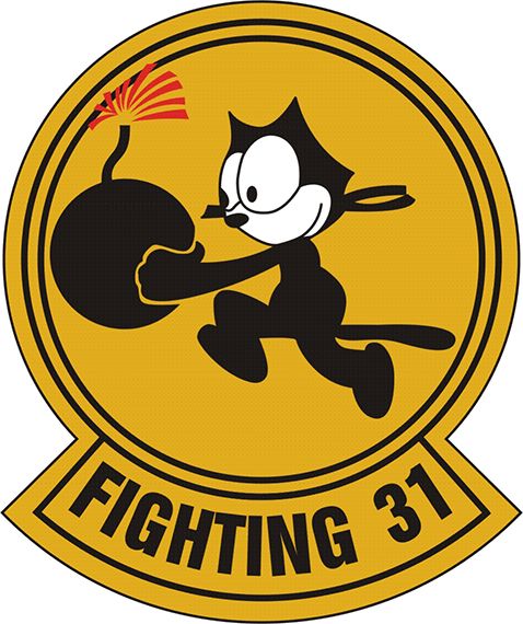 VF-31 Fighting 31 Patch Decal - US Navy Squadron Decals - PriorService.com