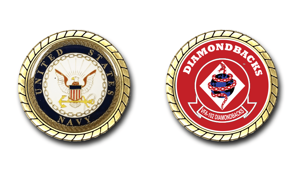 VFA-102 Diamondbacks Us Navy Squadron Challenge Coin - US Navy Squadron ...