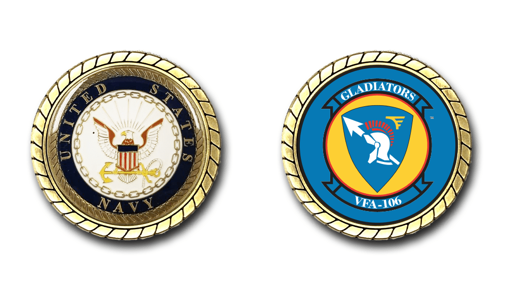 VFA-106 Gladiators Us Navy Squadron Challenge Coin - US Navy Squadron ...