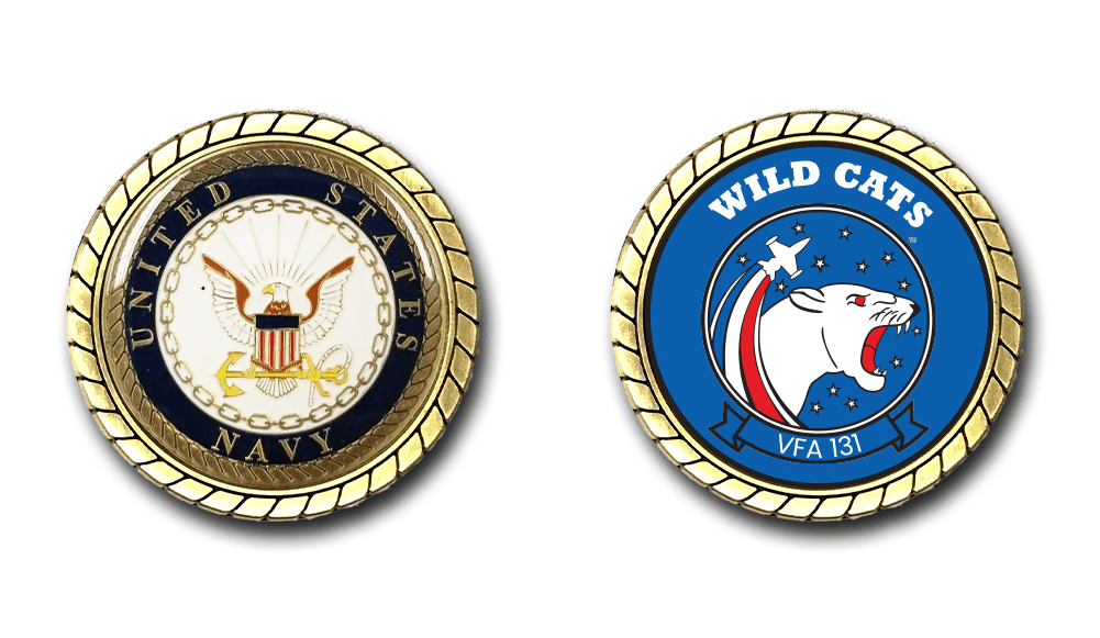 VFA-131 Wild Cats Us Navy Squadron Challenge Coin - US Navy Squadron ...