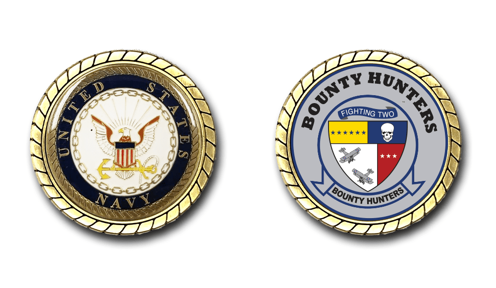 VFA-2 Bounty Hunters Us Navy Squadron Challenge Coin - US Navy Squadron ...