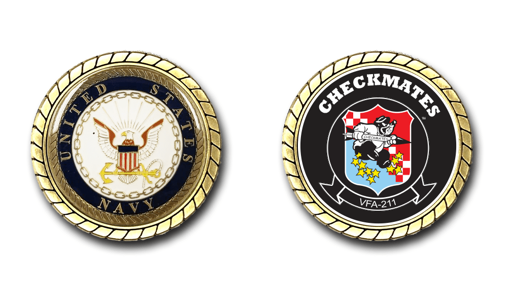 VFA-211 Checkmates Us Navy Squadron Challenge Coin - US Navy Squadron ...