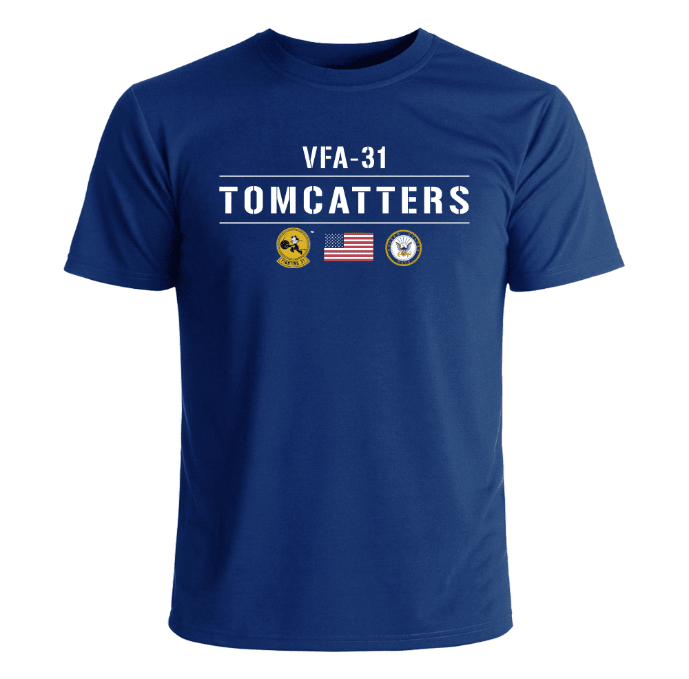 VFA-31 Tomcatters US Navy Squadron T-Shirt - US Navy Squadron T-Shirts ...
