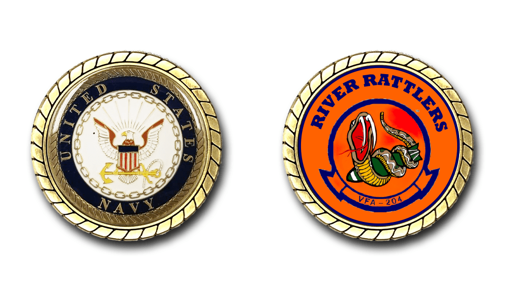 VFC-204 River Rattlers Us Navy Squadron Challenge Coin - US Navy ...