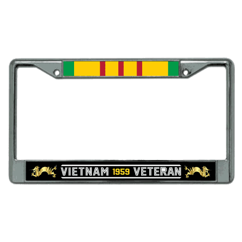 Vietnam Veteran 1959 License Plate Frame - New Vietnam Year License ...