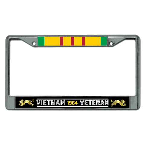 Vietnam Veteran 1964 License Plate Frame - New Vietnam Year License ...