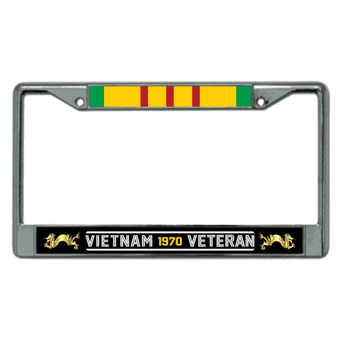 Vietnam Veteran 1970 License Plate Frame - New Vietnam Year License ...